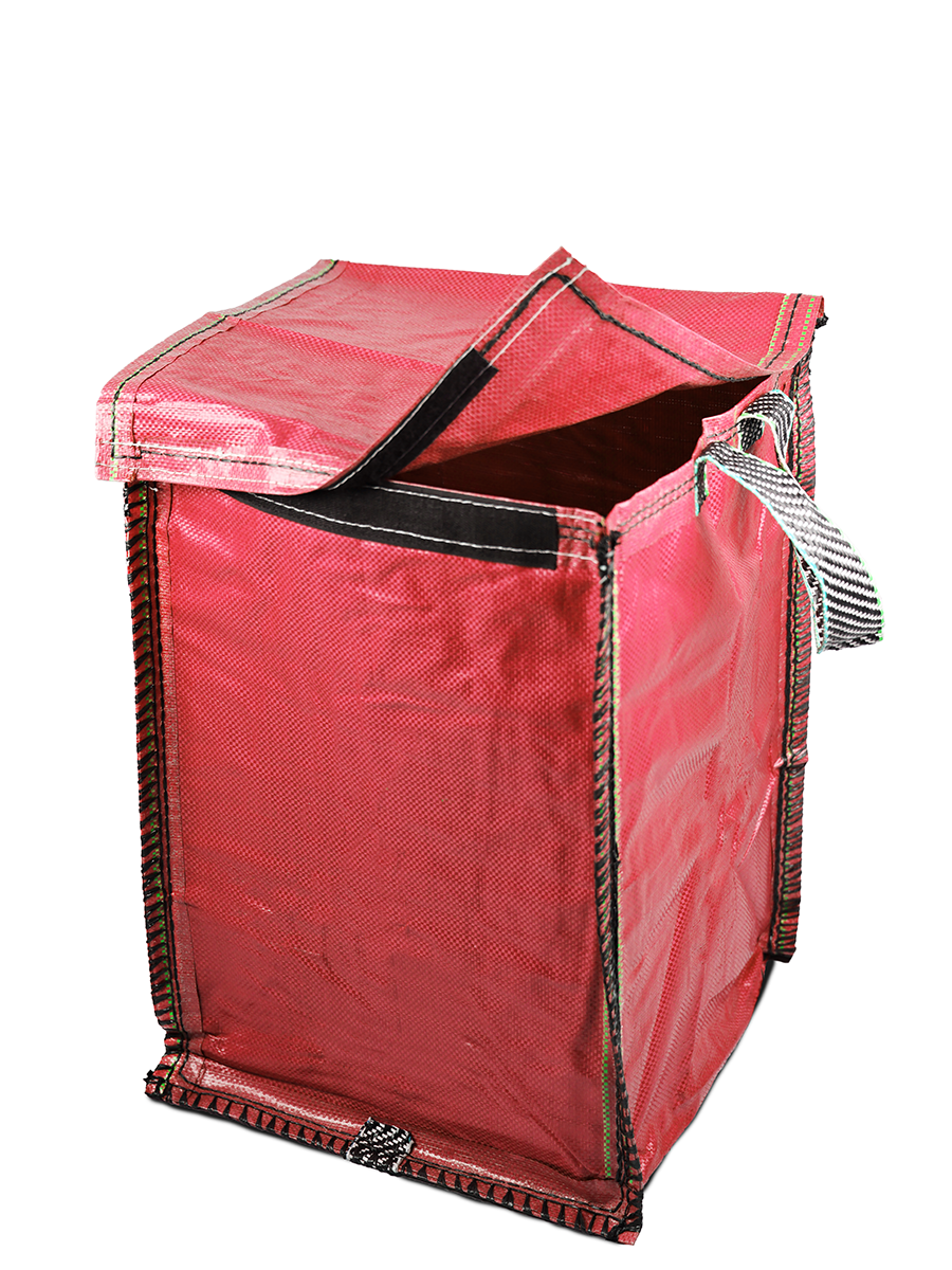 Red Recycling Bag - 60 Litre with Lid & Weighted Base - Kerbside ...