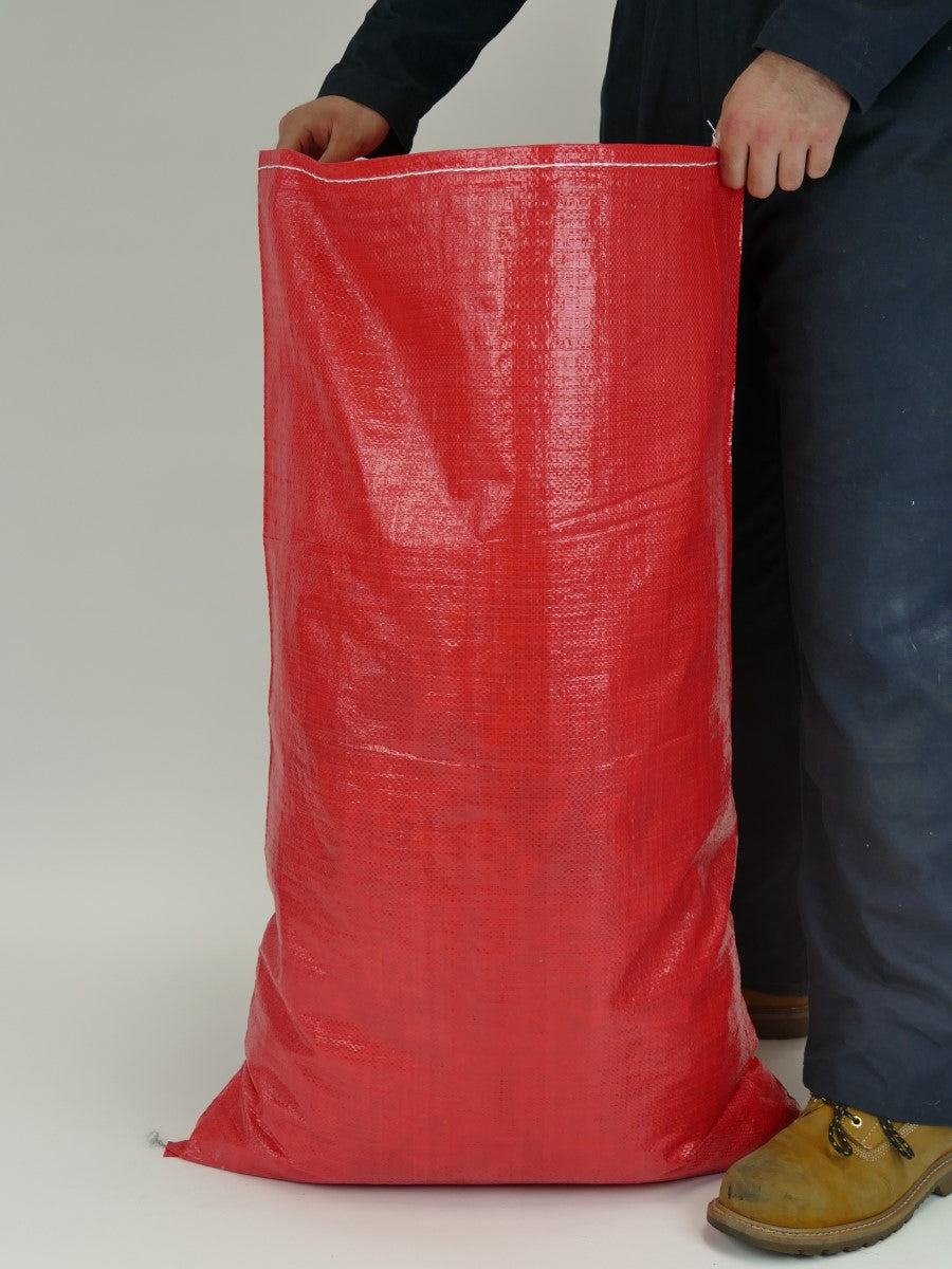 62x100cm RED Woven Polypropylene Sacks (100 per pack) — Sackmaker