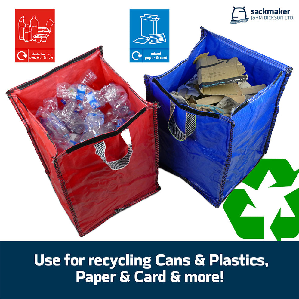 Blue Securesack© Recycling Bag - 90 Litre with Weighted Base — Sackmaker