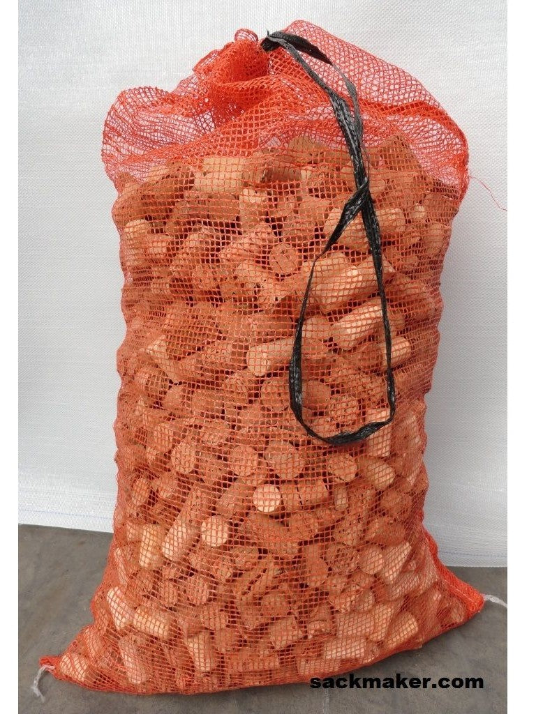 52x85cm Net Bag - Orange - Heavy Duty — Sackmaker